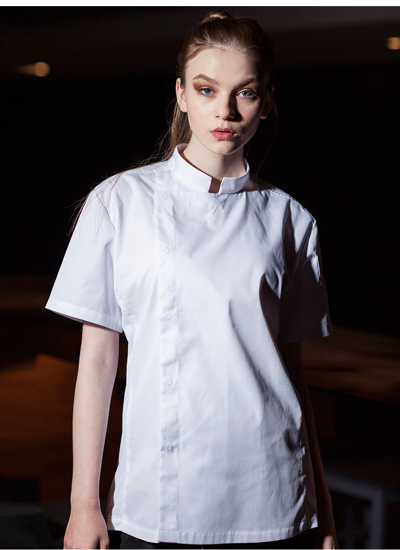 Ready Stock Chef uniform short sleeve male restaurant chef work uniform ...