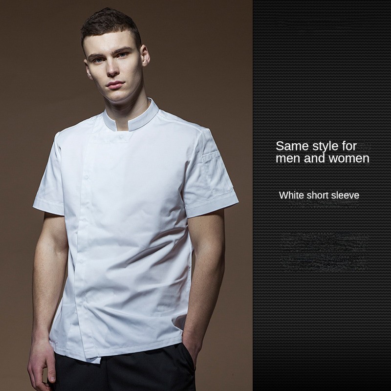 Ready Stock Chef uniform short sleeve male restaurant chef work uniform ...