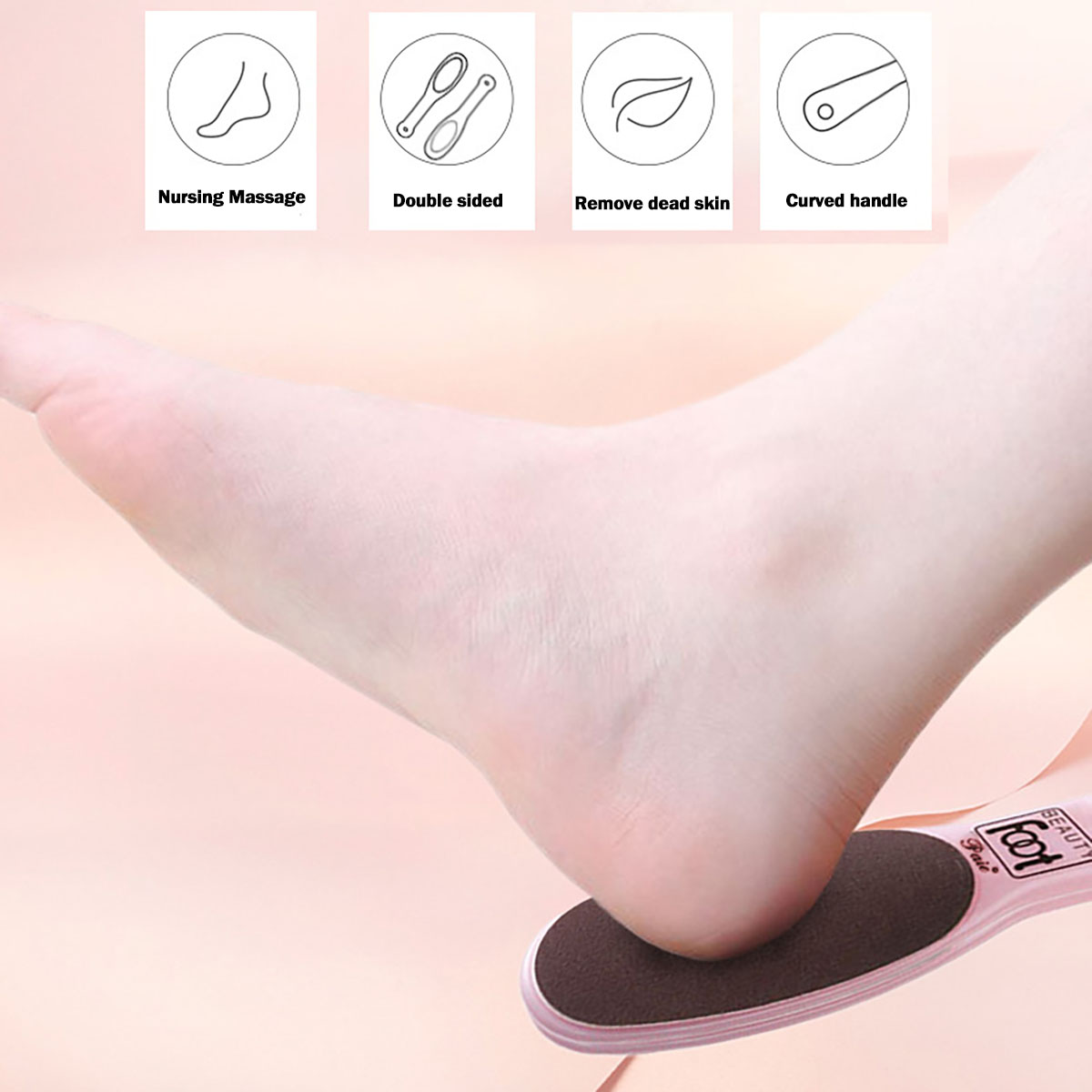 2 Sided Sandpaper Foot File Remover Callus Dead Skin Scrubber Clean ...