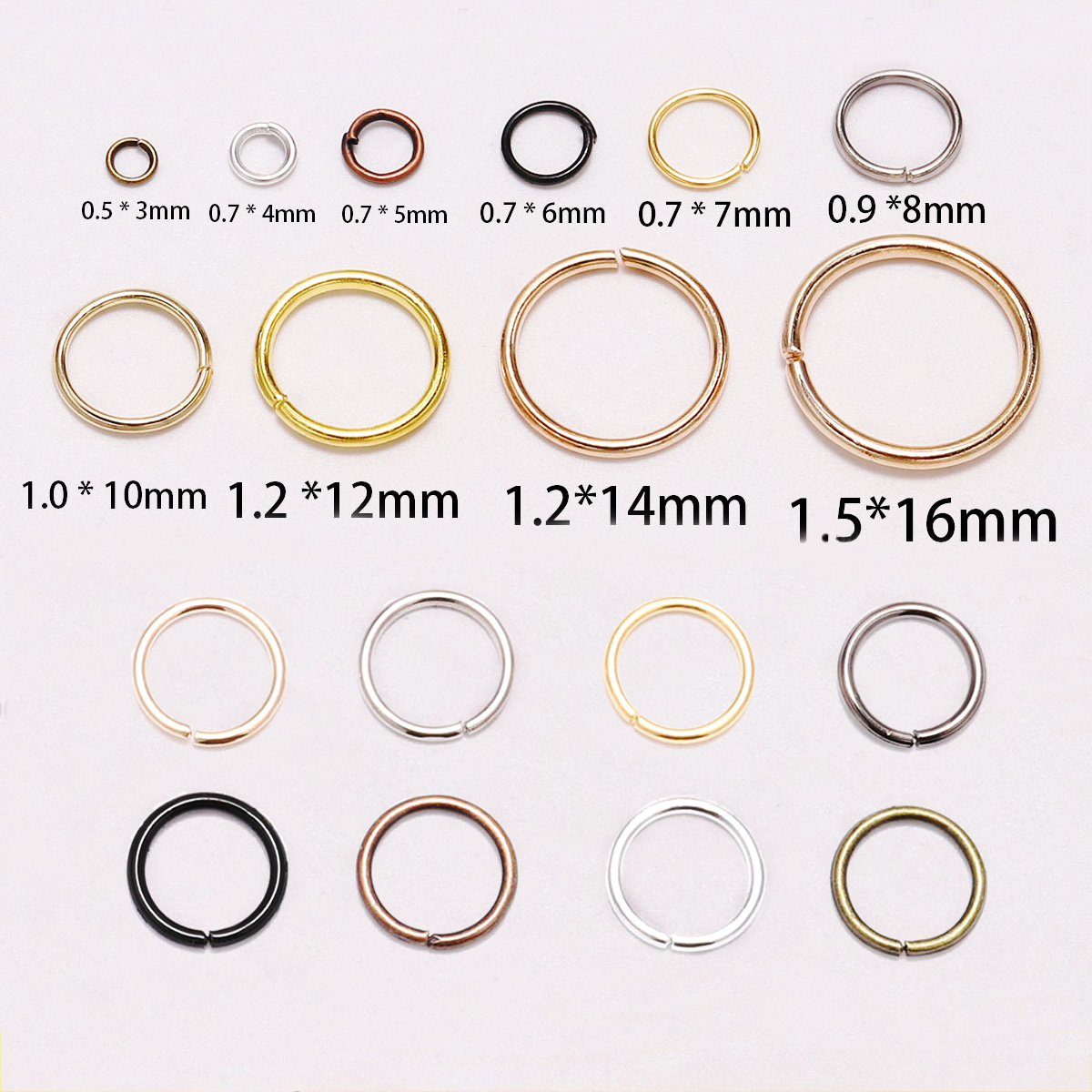 200pcs 3-20mm Jump Rings&Split Rings Metal Connecting Rings for DIY ...