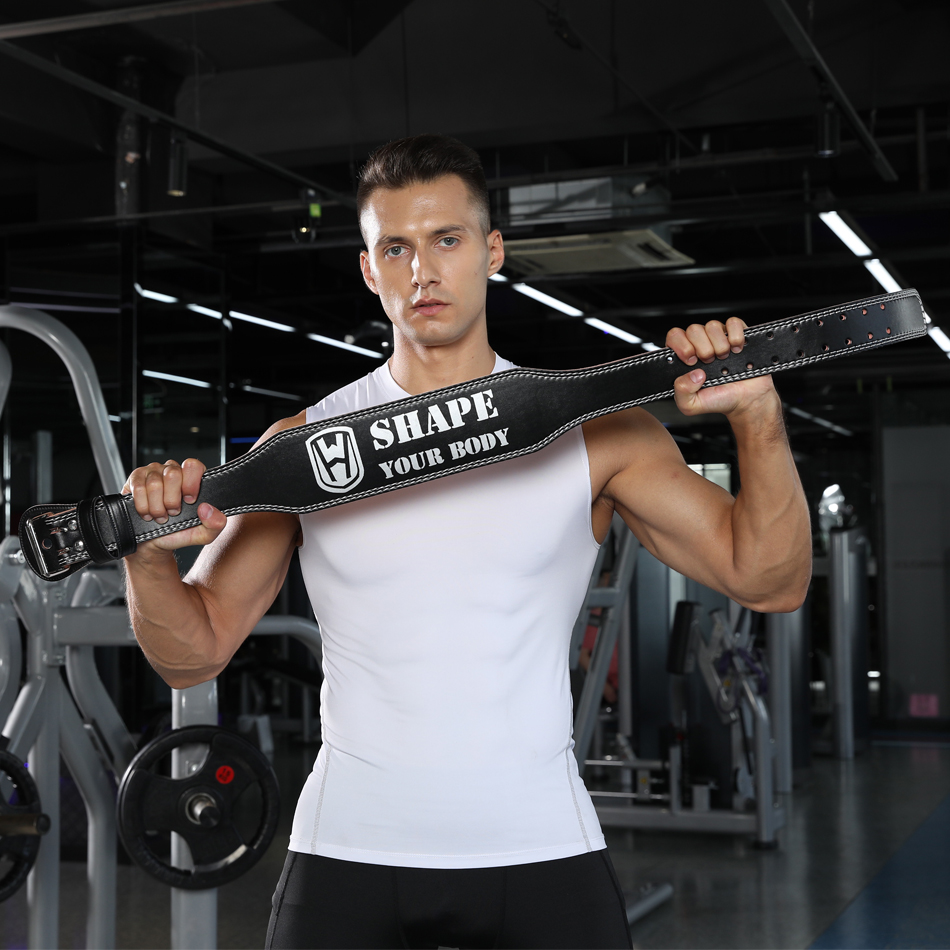 Worthdefence 10cm Wide PU Leather Weight Lifting Belt for Men Gym ...