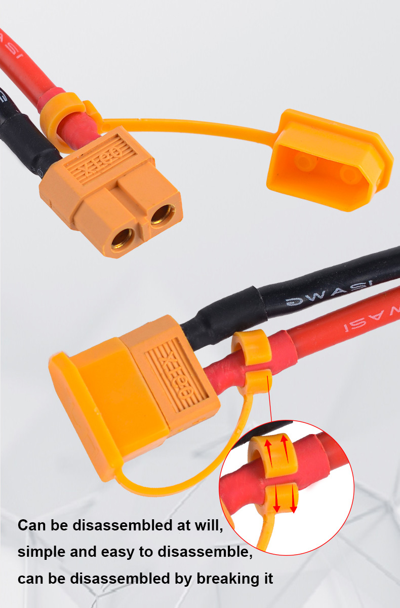 5 /10 pcs XT60 Plug Plastic Terminal Insulated Protective Cover Caps ...
