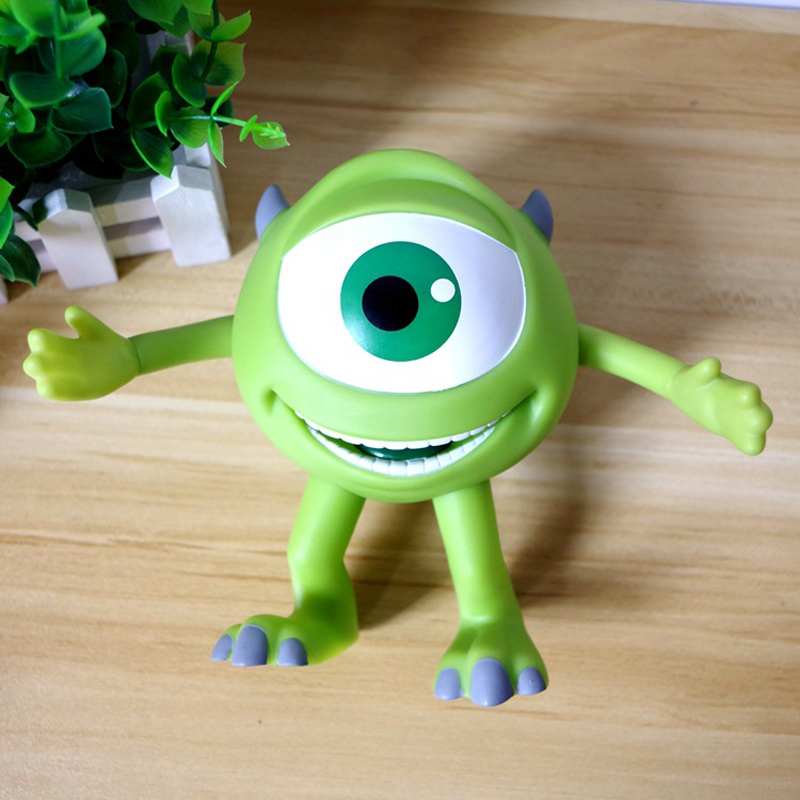 15cm Monsters, Inc Mike Michael Wazowski Mr.Q Piggy Bank Coin Box Save ...