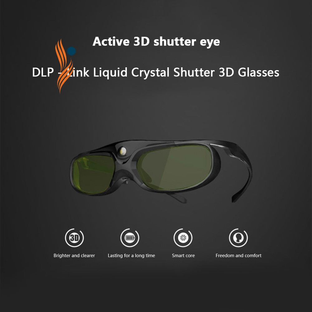 Active DLP Link 3D Glasses Compatible with Optama/ Acer/ BenQ ...