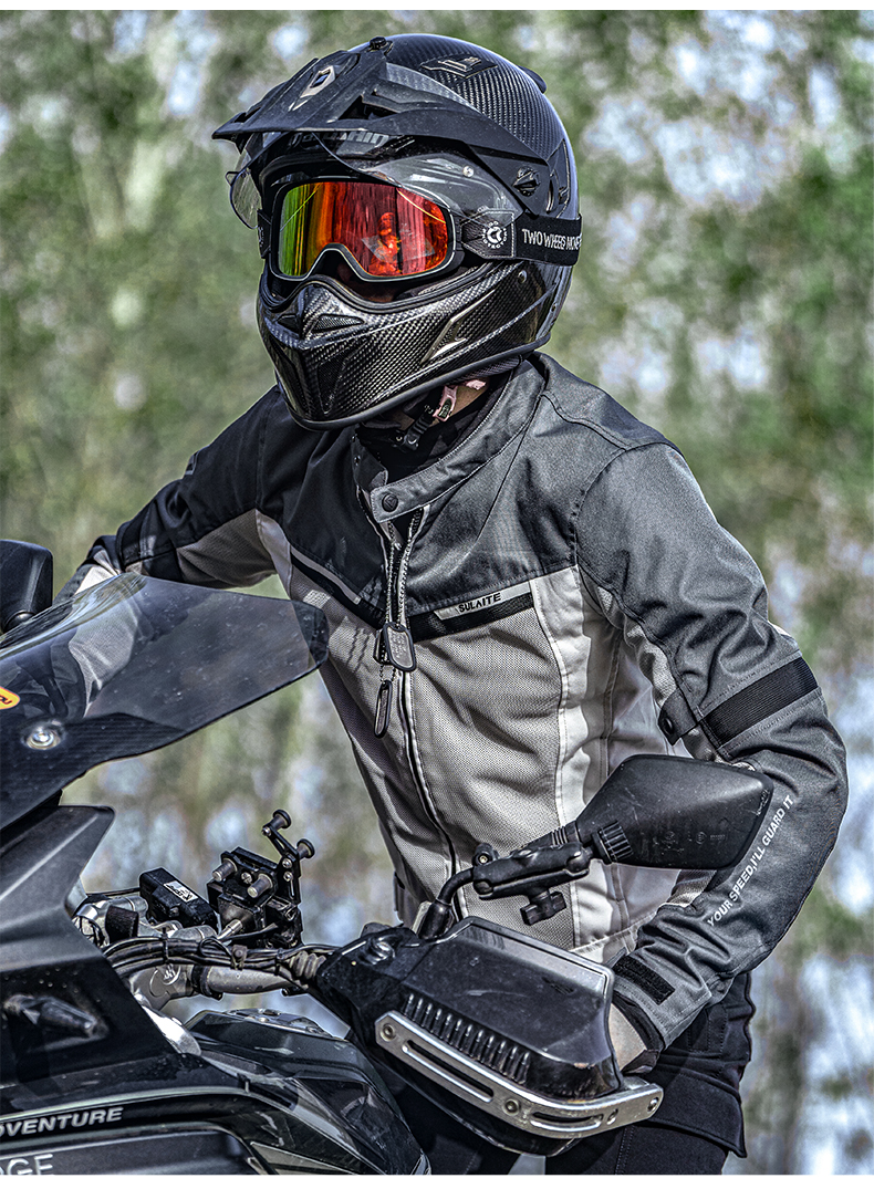 SULAITE Riding Motorcycle Jacket Mesh Anti-drop Breathable Off-Road ...