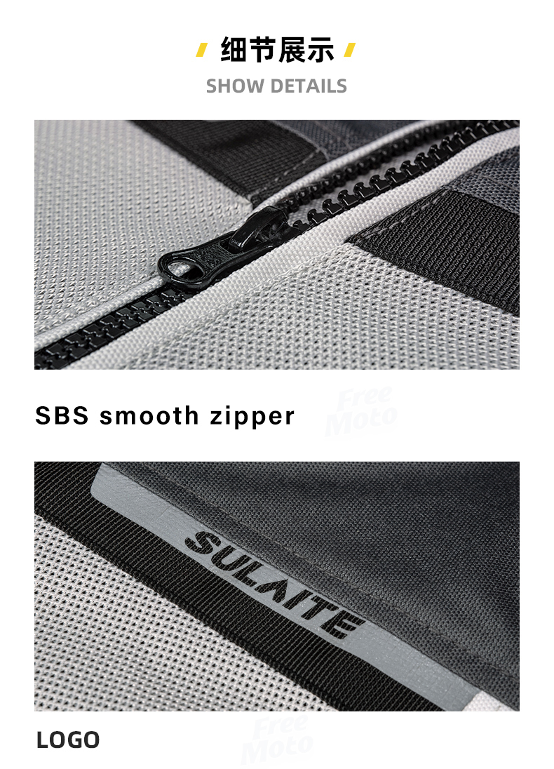 SULAITE Riding Motorcycle Jacket Mesh Anti-drop Breathable Off-Road ...