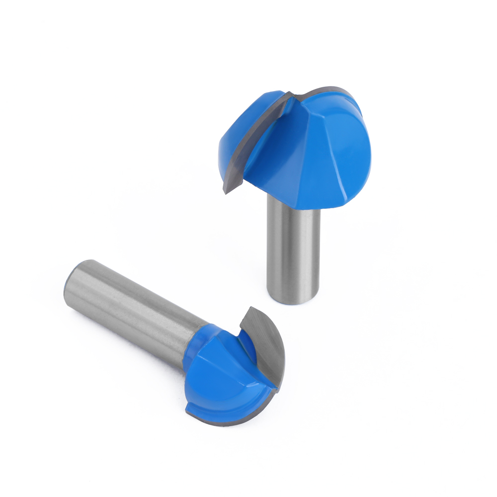 LAVIE 1pc 1/2 shank Round Nose Two Flutes Router Bit set for ...