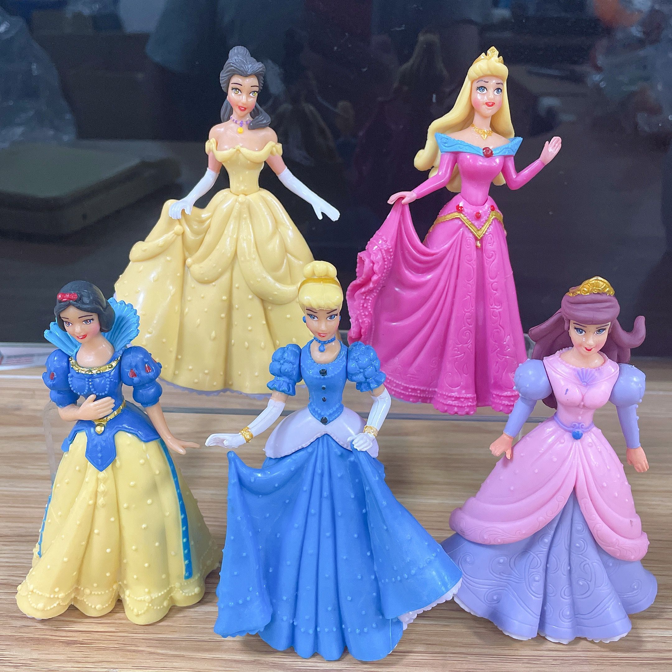 5Pcs/Set 13cm Disney Princess Action Figure Anime Figure Ariel Rapunzel ...