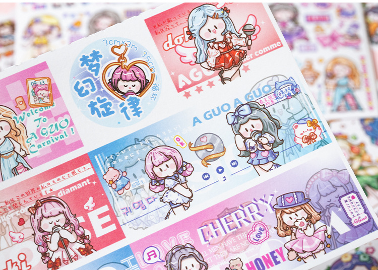 【ready stock】语闲 贴纸本 阿果 胶带图鉴系列 手帐贴纸 卡通 可爱 女孩 手帐 DIY 装饰 素材 贴画 Yuxian ...
