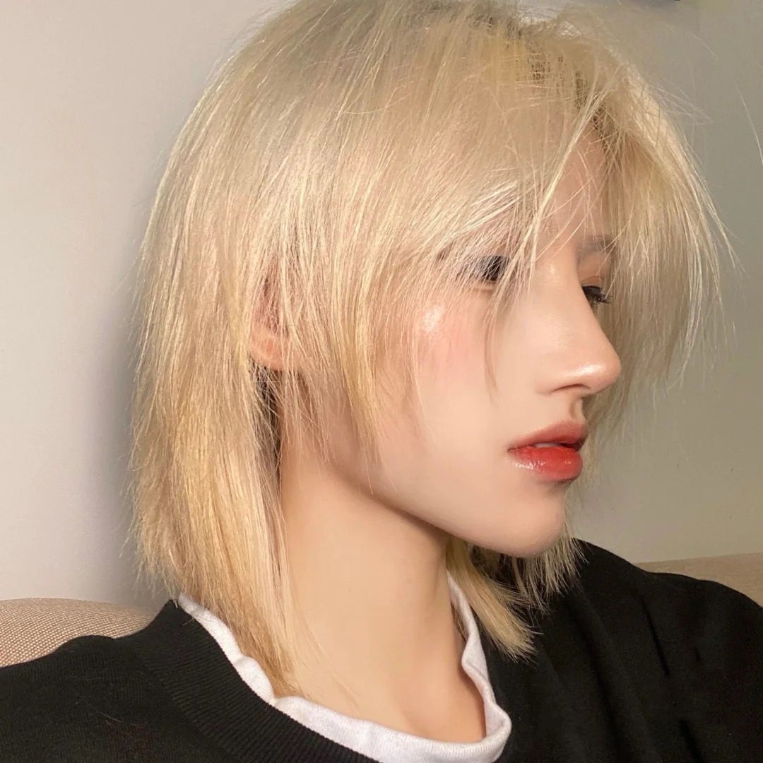 Wolf tail wig male same style samurai head Japanese personality unisex ...