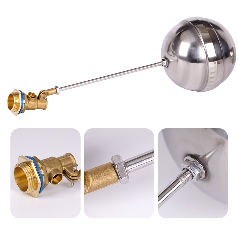 【Ready stock】DN15 DN20 DN25 Metal Float Ball Valve Copper Valve Water ...