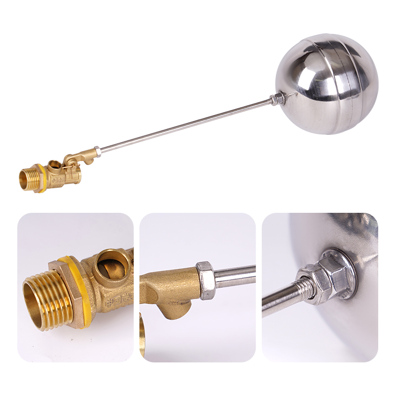 【Ready stock】DN15 DN20 DN25 Metal Float Ball Valve Copper Valve Water ...