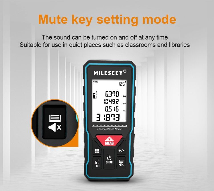 Mileseey X5 X6 Laser Rangefinder 40M 60M 80M 100M Rechargeable Gauge ...