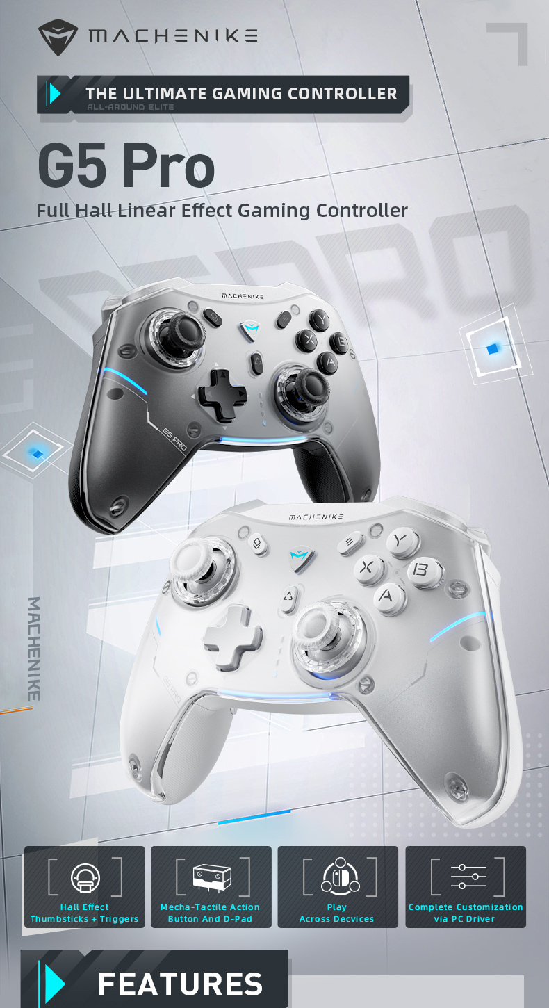 Machenike G5 Pro wireless gamepad controller Hall linear trigger ...