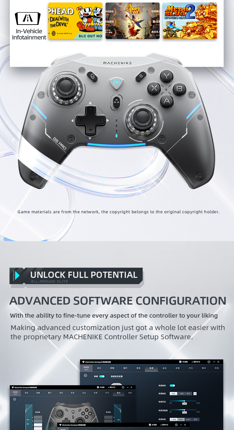 Machenike G5 Pro wireless gamepad controller Hall linear trigger ...