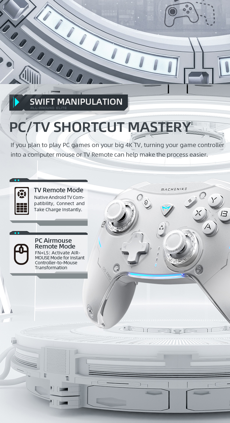 Machenike G5 Pro wireless gamepad controller Hall linear trigger ...