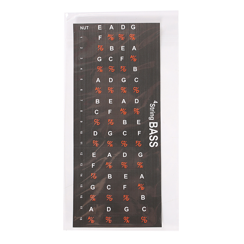 Bass Guitar Note Map Decals/Stickers for Learning Notes, Chords ...