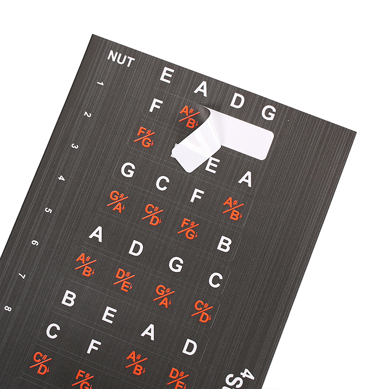 Bass Guitar Note Map Decals/Stickers for Learning Notes, Chords ...