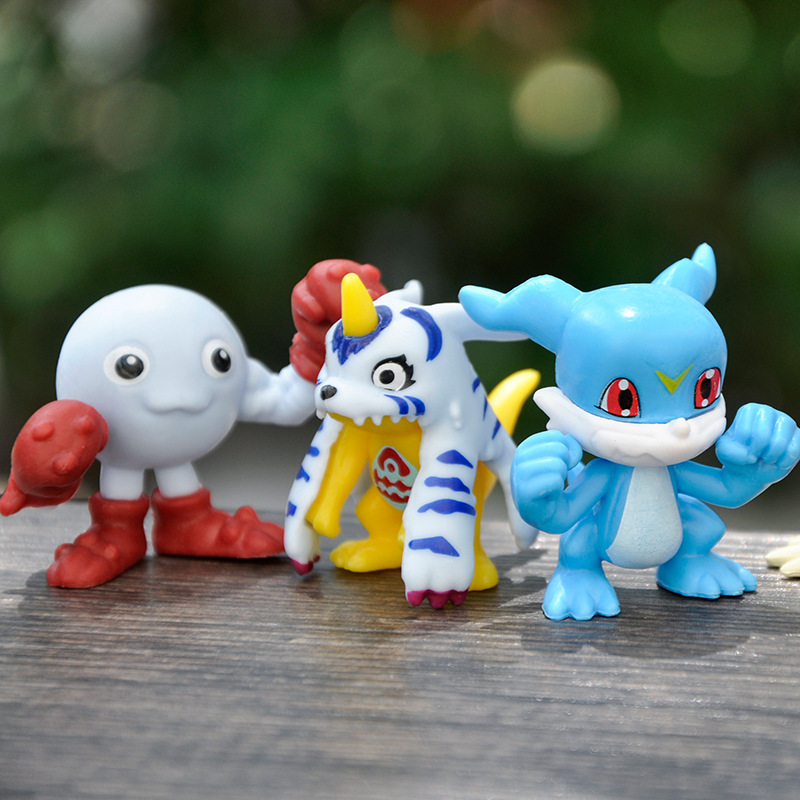 10Pcs/Set 3-4.5cm Digimon Adventure Anime Figure Gabumon Agumon Metal ...