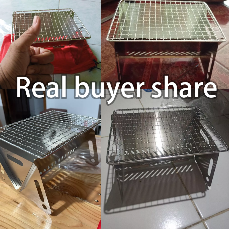 Outdoor Foldable Multi-purpose Barbecue Rack Portable BBQ Grill Rack ...