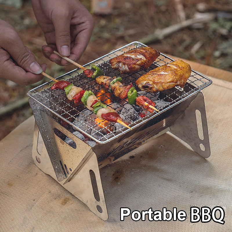 Outdoor Foldable Multi-purpose Barbecue Rack Portable BBQ Grill Rack ...