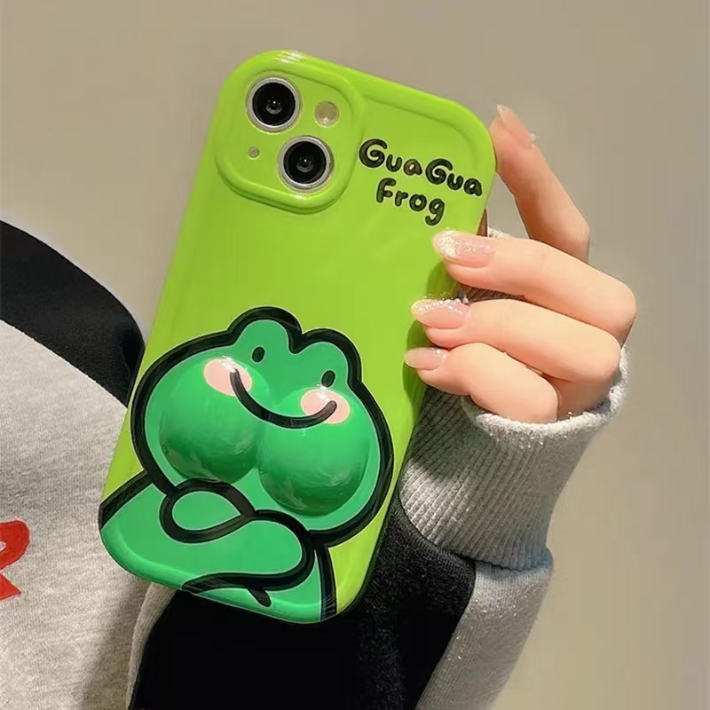 Cartoon Cute Funny Crocodile Dinosaur Frog Phone Case Compatible For ...