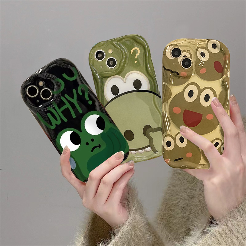 Cartoon Cute Funny Crocodile Dinosaur Frog Phone Case Compatible For ...