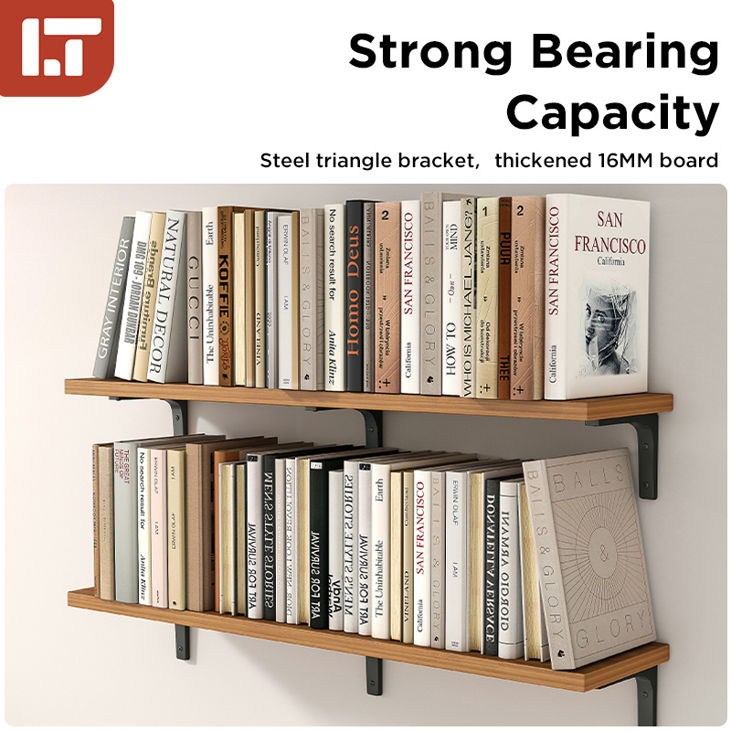 Floating Wall Mount Shelf Home Living 40cm/60/cm/80cm/100cm Rak Hiasan ...