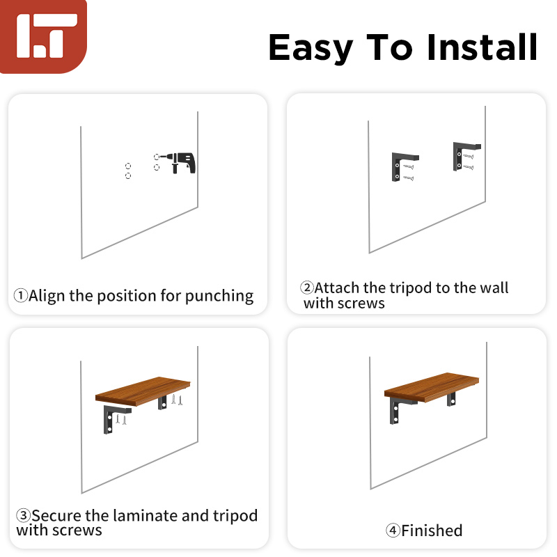Floating Wall Mount Shelf Home Living 40cm/60/cm/80cm/100cm Rak Hiasan ...