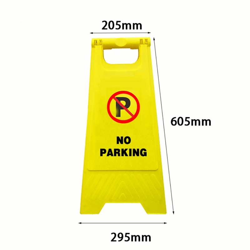【BWE】Yellow Foldable Floor Sign Board Stand NO PARKING NO ENTRY WET ...