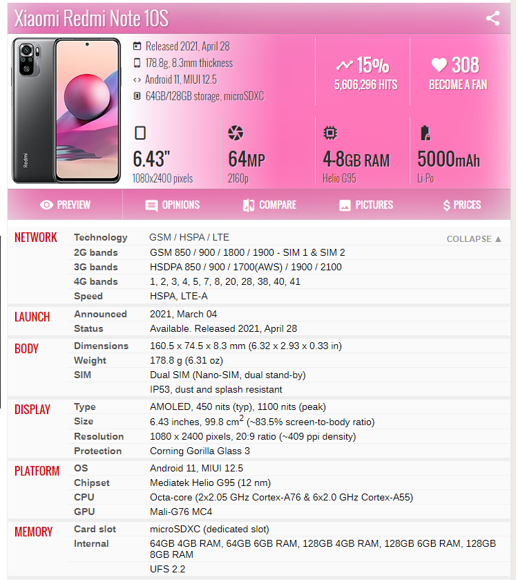 OLED Original LCD With Frame For Xiaomi Redmi Note 10 4G M2101K7AI ...