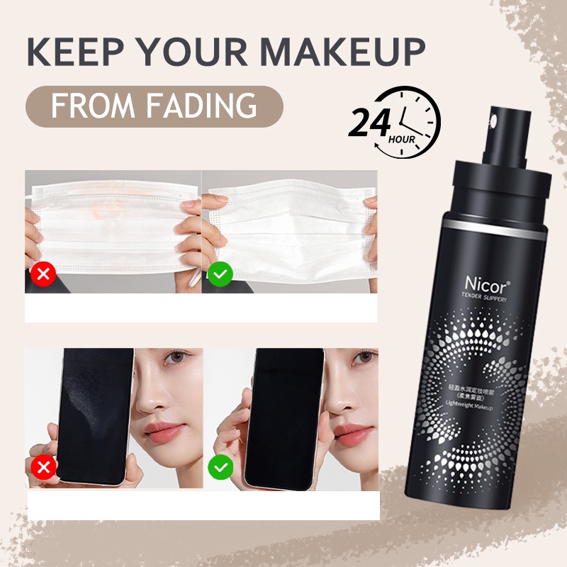 NICOR 3-In-1 Setting Spray - Hydrate + Illuminate + Set (100ml) Cruelty ...