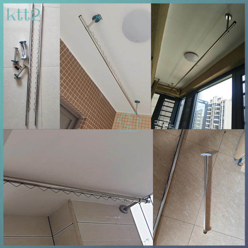 304 stainless steel clothes drying pole balcony outdoor ceiling ...