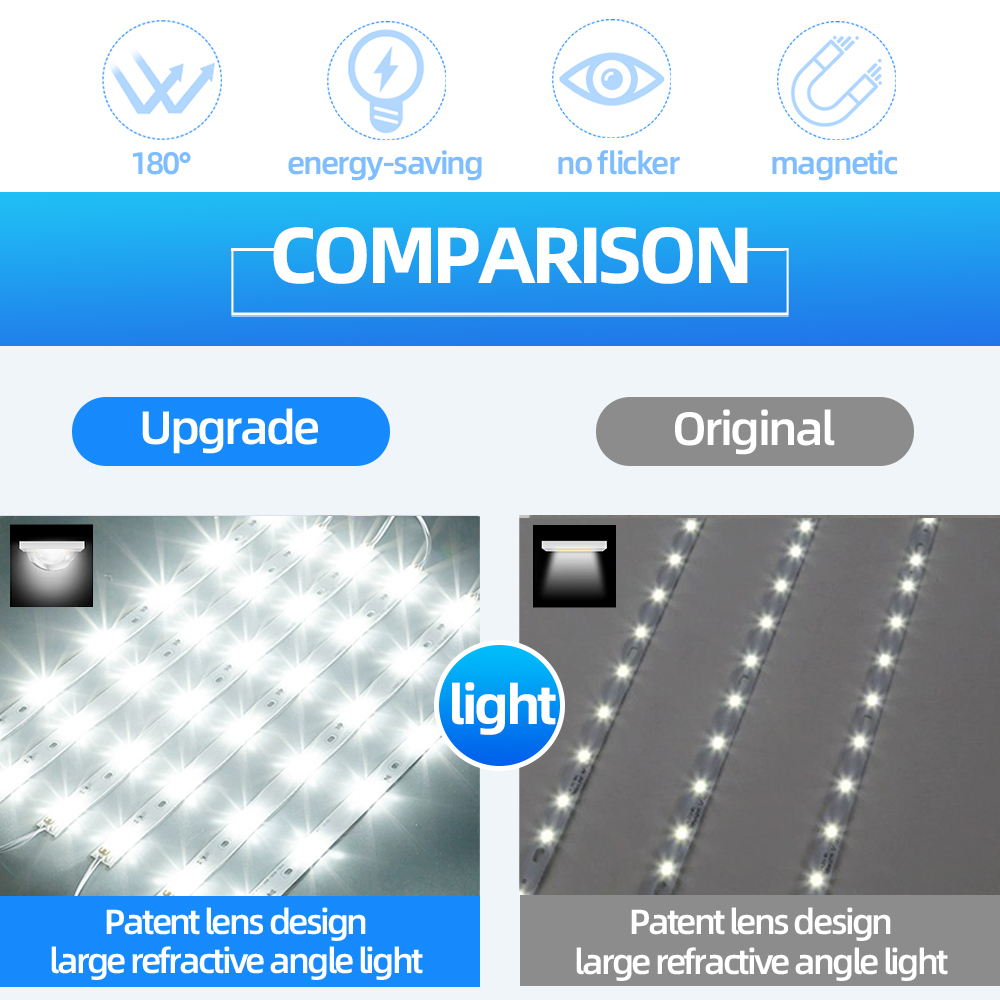 Remote Control Ceiling Replacement Led Lights Source 220V Strip Panel ...