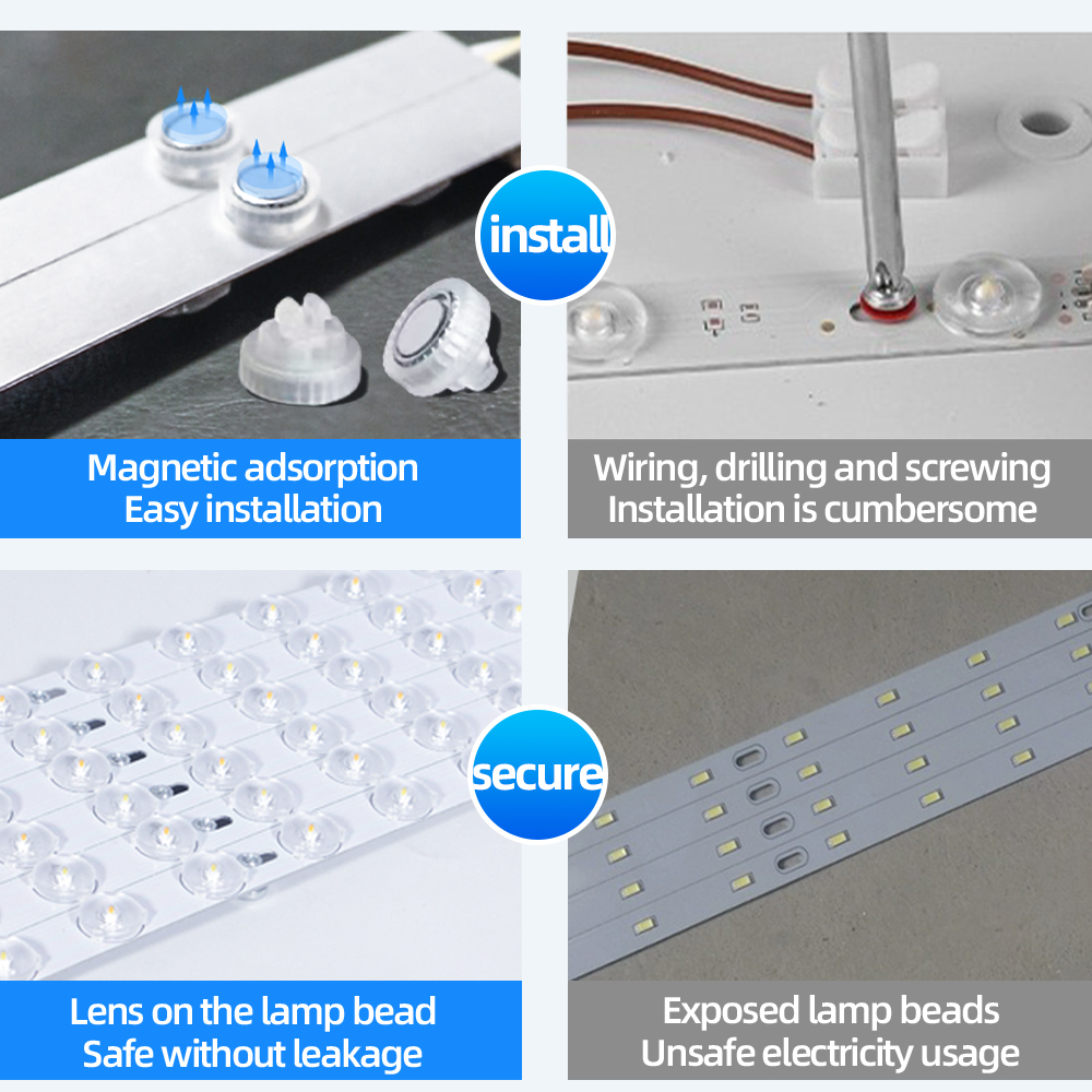 Remote Control Ceiling Replacement Led Lights Source 220V Strip Panel ...