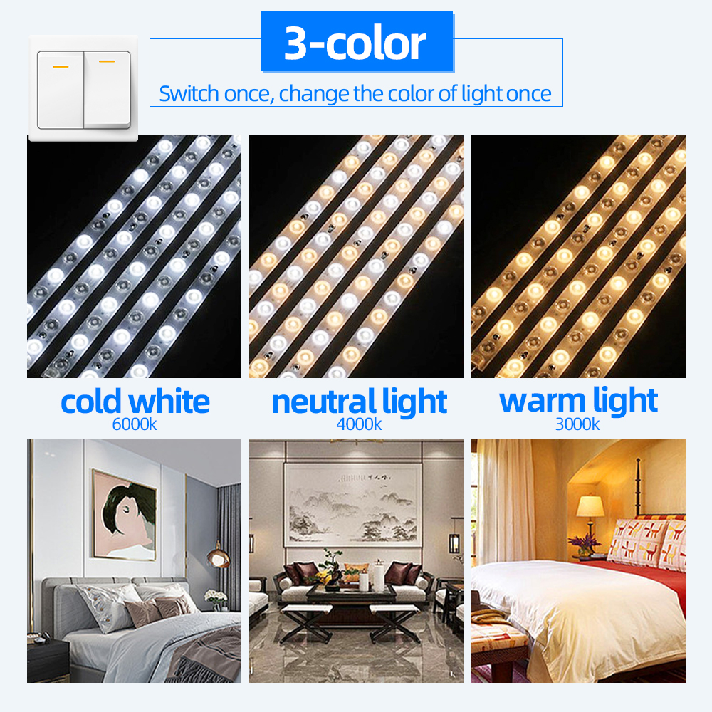 Remote Control Ceiling Replacement Led Lights Source 220V Strip Panel ...