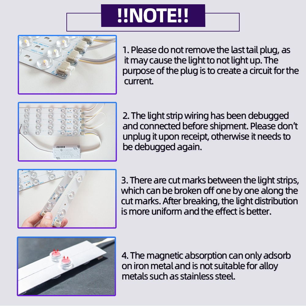 Super Bright LED Ceiling Light Replacement Module 220v Strip Panel Board 15cm 22cm 31cm 40cm ...
