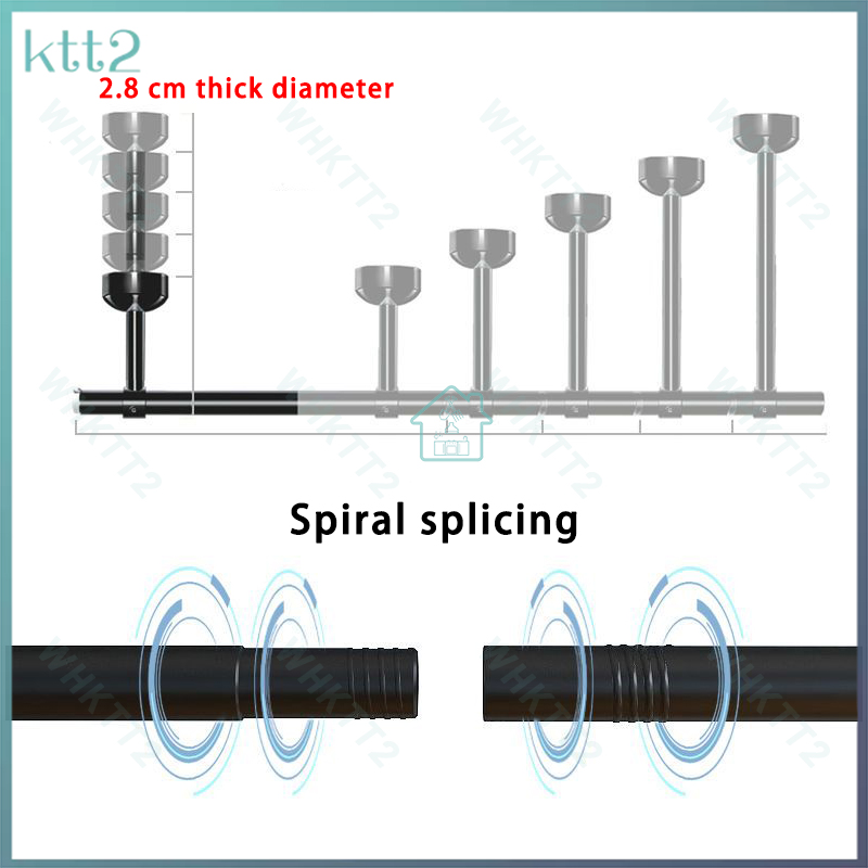 Stainless steel clothes drying rod balcony fixed hanging rod 28 ...