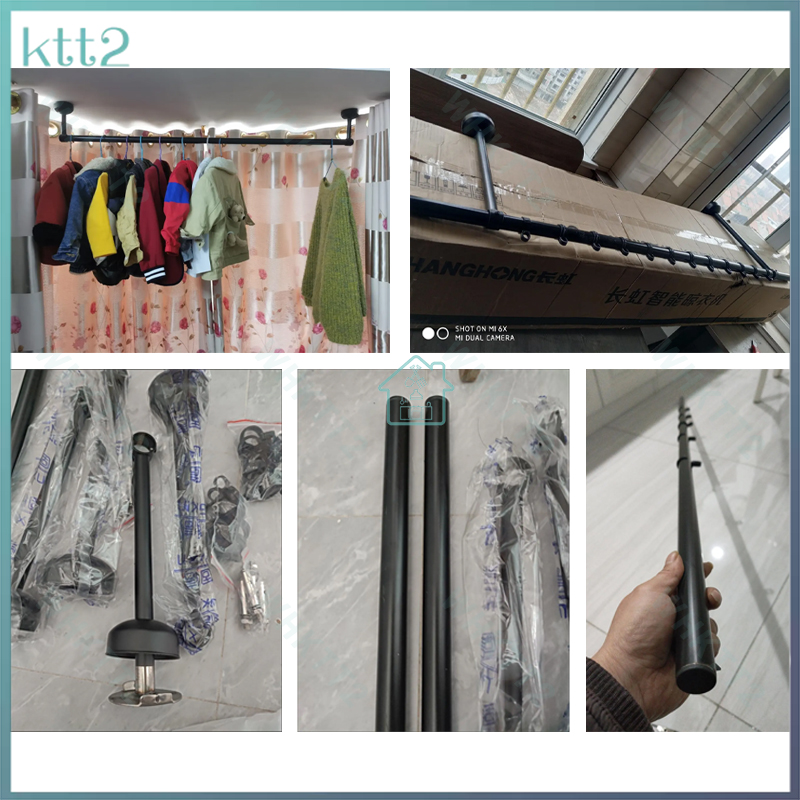 Stainless steel clothes drying rod balcony fixed hanging rod 28 ...
