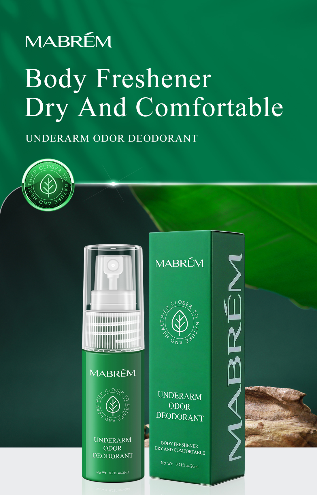 MABREM Body Odor Sweat Deodorant Spray Removes Armpit Odor Sweaty ...