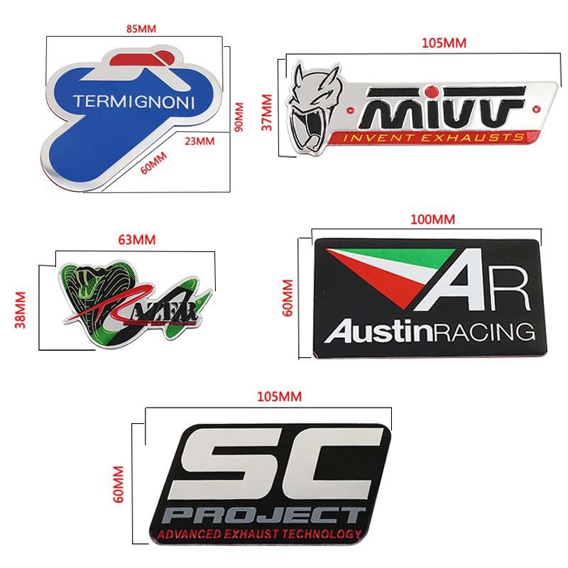 Yoshimura Akrapovic Motorcycles Aluminum Label Exhaust Pipe Sticker ...