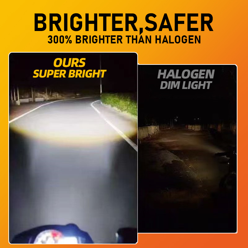 2023 Newest Super Bright Dual Color Yellow White Dual Lens H4 HS1 H6 ...