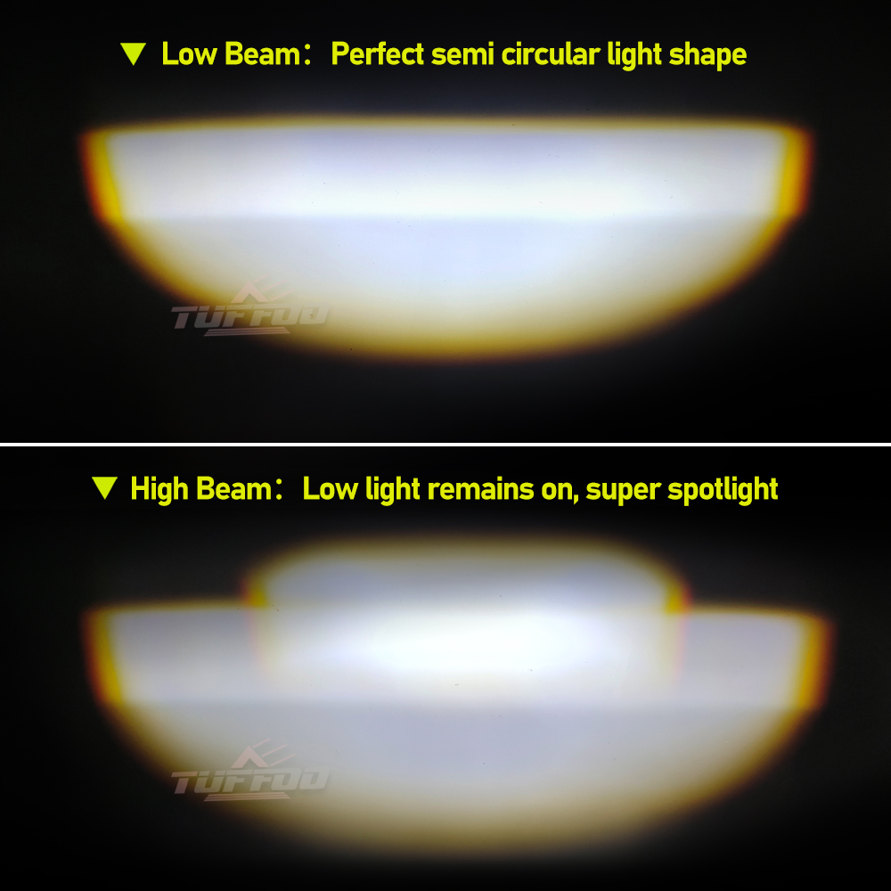 2023 Newest Super Bright Dual Color Yellow White Dual Lens H4 HS1 H6 ...