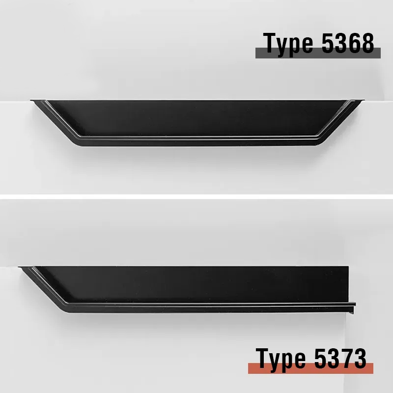 1pc Recessed Cabinet Handles Black Hidden Sliding Door Handle Slotted ...