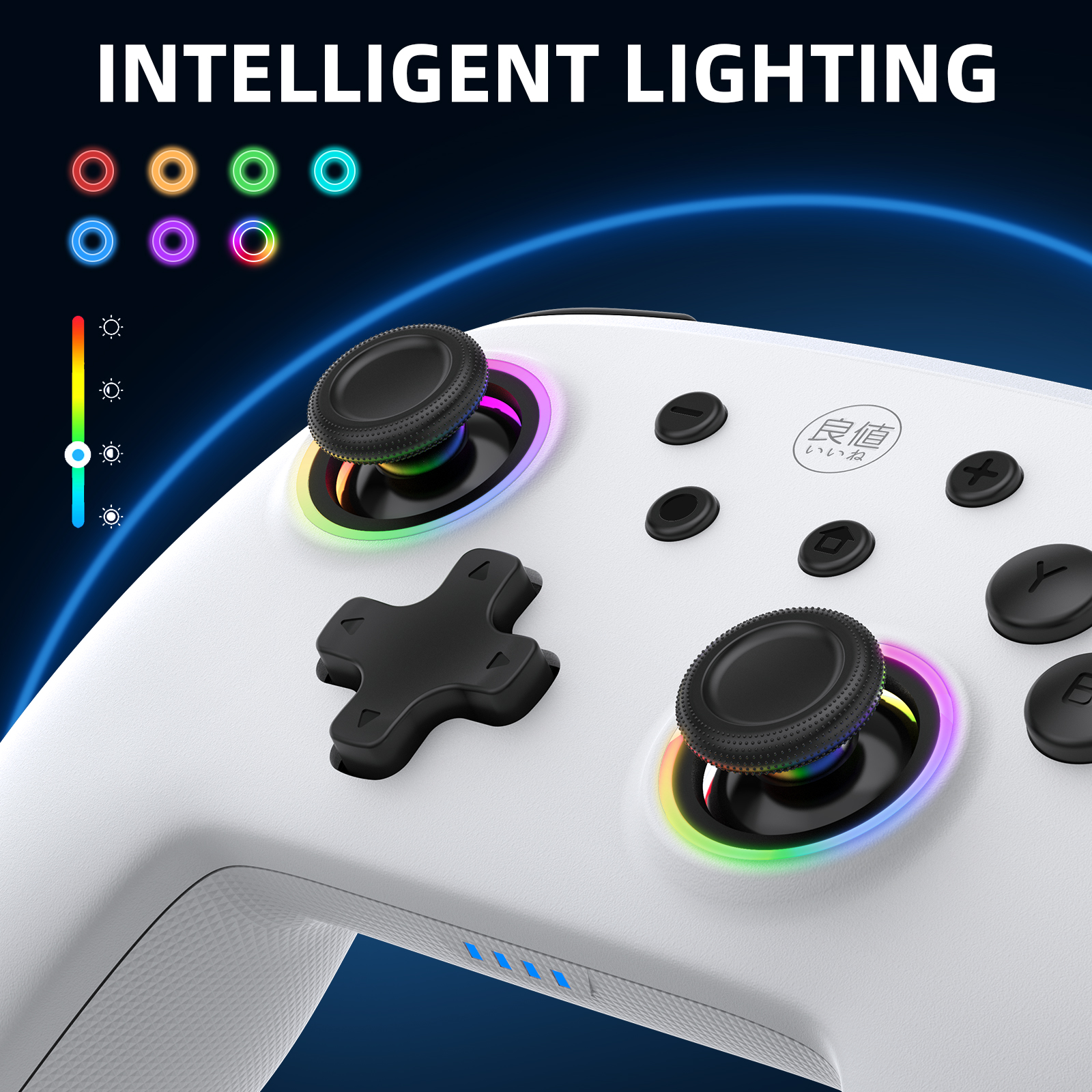 IINE Samurai White PLUS Controller Wake Up Wireless Bluetooth Auto-Fire ...