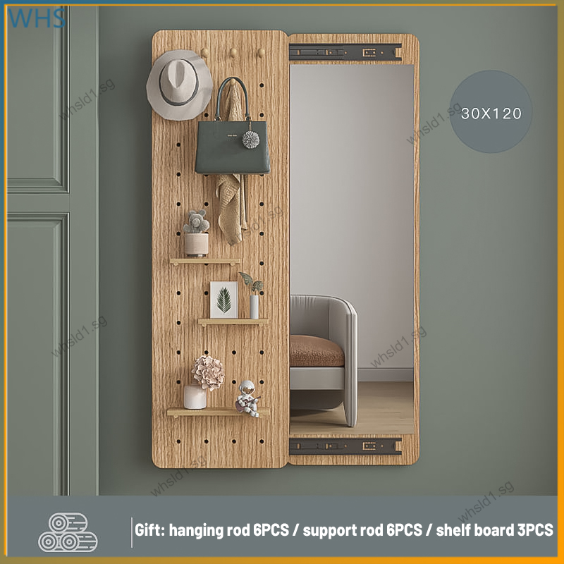 Sliding mirror invisible sliding mirror folding wall full body dressing ...