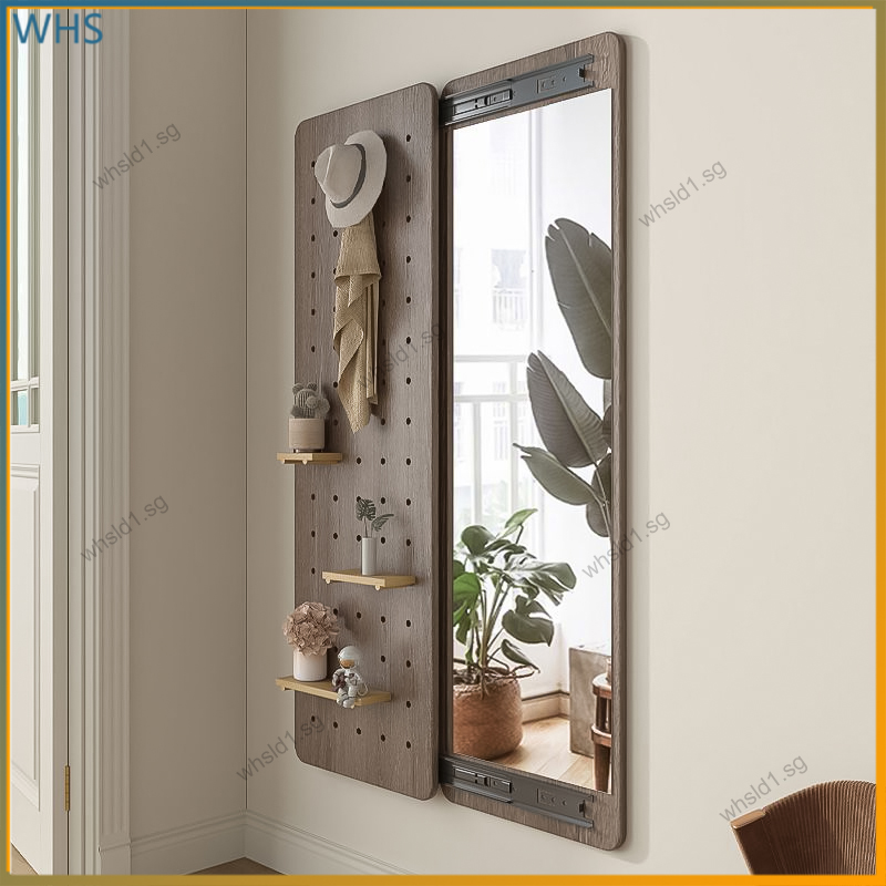 Sliding mirror invisible sliding mirror folding wall full body dressing ...
