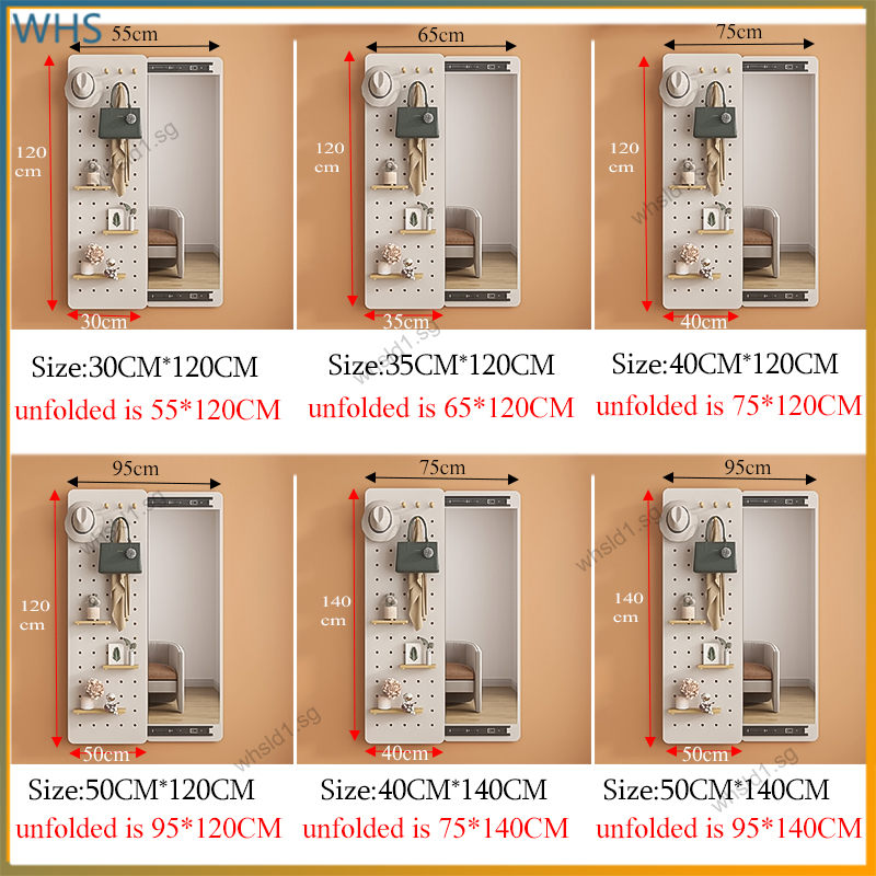 Sliding mirror invisible sliding mirror folding wall full body dressing ...