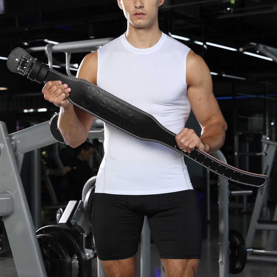 Worthdefence 10cm/15cm Wide Cowhide Leather Weight Lifting Belt for Men ...