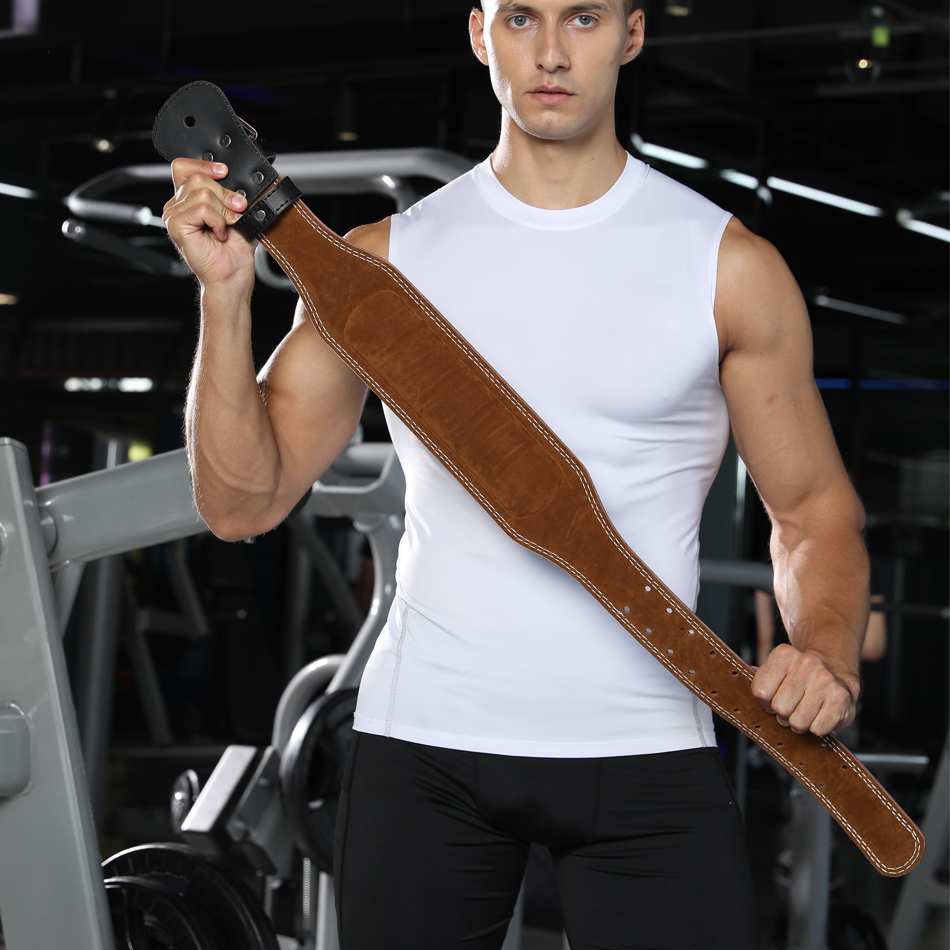 Worthdefence 10cm/15cm Wide Cowhide Leather Weight Lifting Belt for Men ...